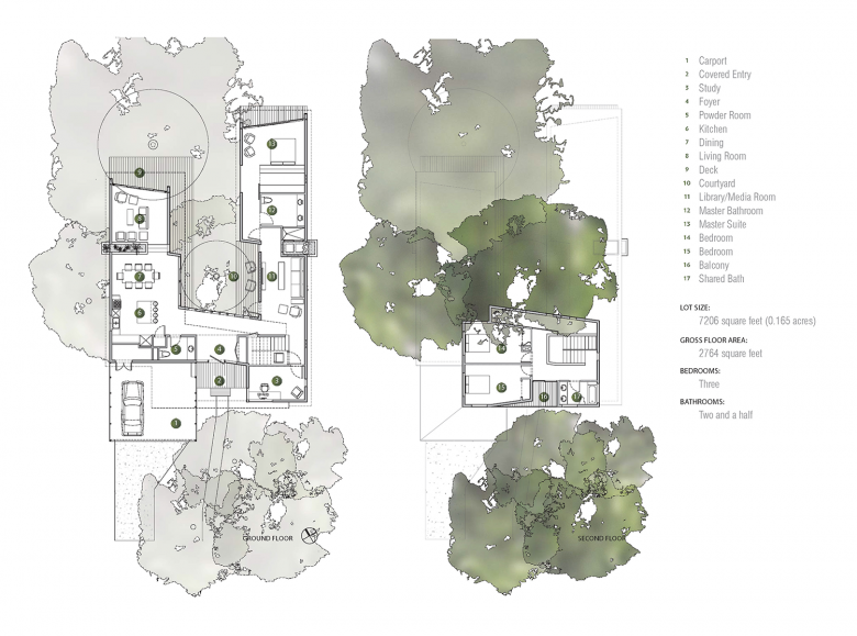 Architectural Site Plan Trees