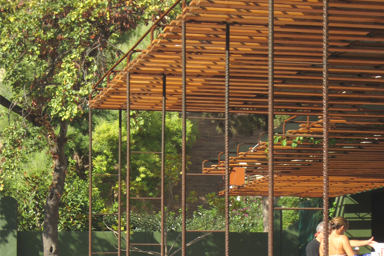 Terrace/awning in the paddle zone of the tennis club Barcino Estudi D ...